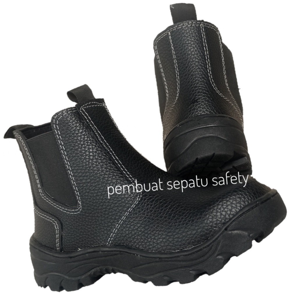 Jual A3 Sepatu Safety King Skn Elastis Slip On Hitam Ujung Besi ...
