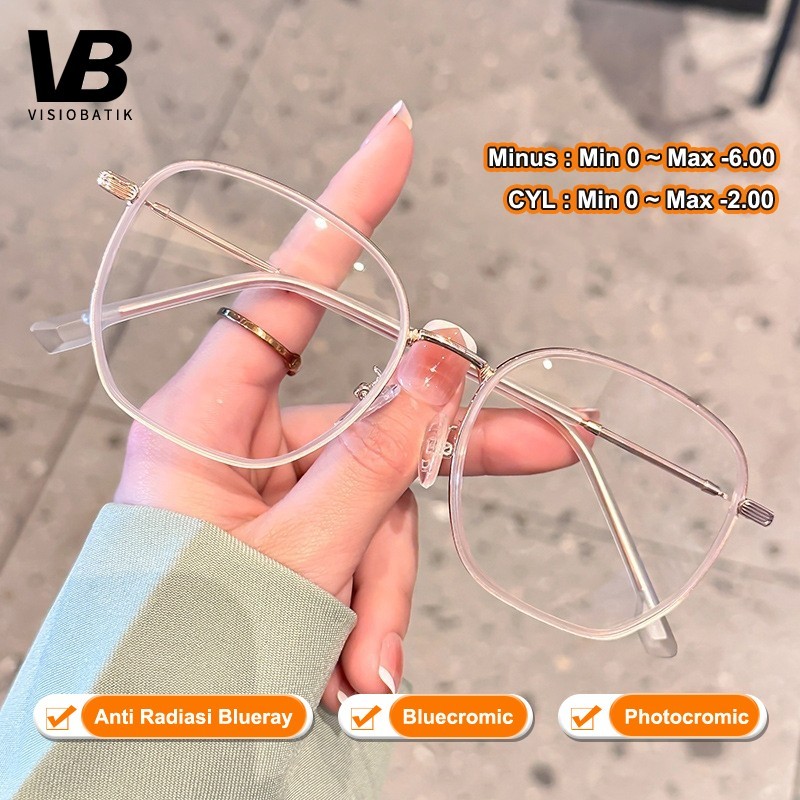 Jual VisioBatik Kacamata Minus Wanita Fashion Korea Anti Radiasi Model ...