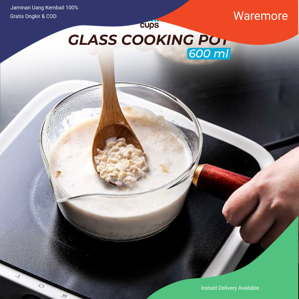 Jual One Two Cups Panci Kaca Glass Cooking Pot Borosilicate Tahan Panas ...
