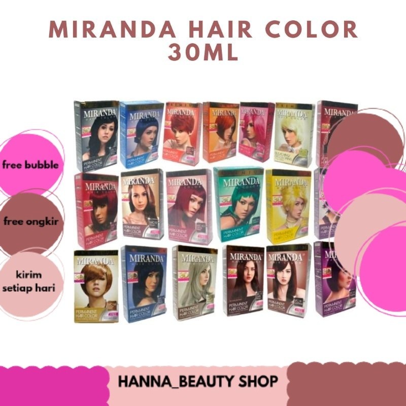 Jual ORIGINAL 100% MIRANDA HAIR COLOR 30ML | Shopee Indonesia