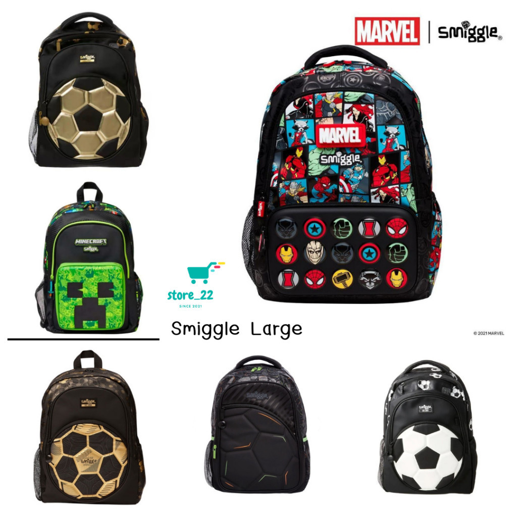 Jual BACKPACK SMIGGLE SIZE LARGE X MARVEL MINECRAFT SOCCER GOLD SOCCER ...