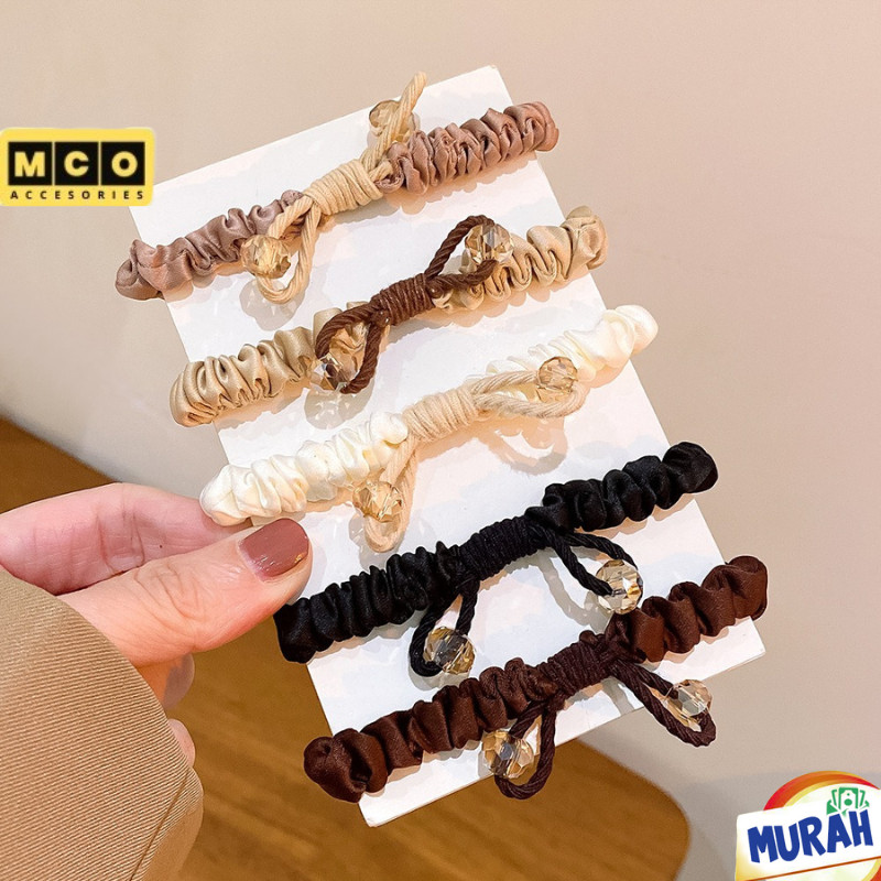 Jual Ikat Rambut Scrunchie Kecil Karet Rambut Ponytail Aksesoris Rambut ...