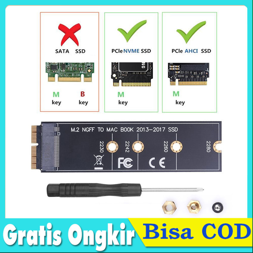 Jual Converter Adapter SSD NVME MacBook Pro / Air 2013 2014 2015 2016 2017 ssd konverter card ...