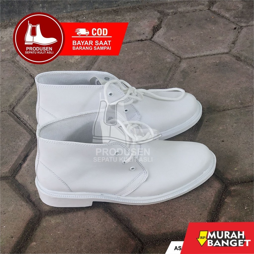 Jual Sepatu pdh- SEPATU UPACARA PDH PUTIH PDU PUTIH PRIA TALI PASKIBRA ...
