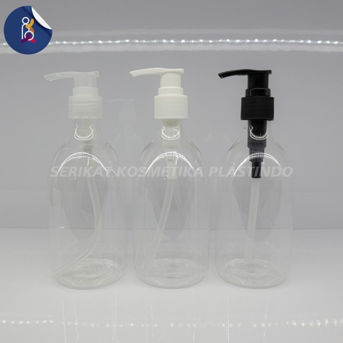 Jual BOTOL 300ML OVAL CLEAR BOTOL PLASTIK PUMP LOTION CLEAR 300 ML PET ...