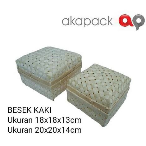 Jual ANYAMAN BAMBU BESEK KAKI UK 20x20x14cm | HAMPERS MAKANAN | BESEK ...