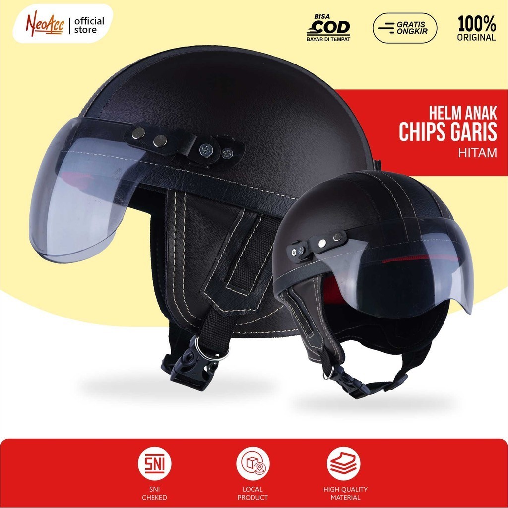Jual Helm Anak Laki Laki Perempuan 1 - 5 Tahun Model Chips Kulit ...