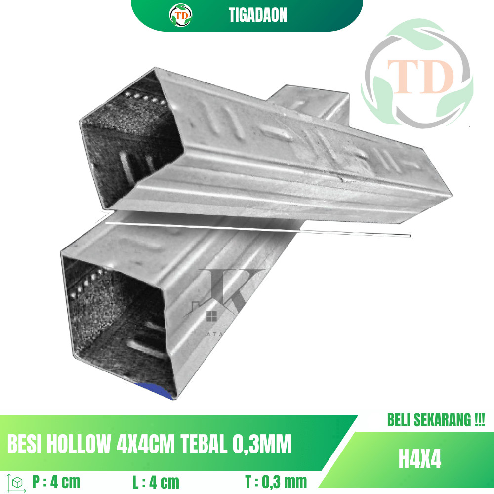 Jual Besi Hollow 4x4cm - Hollow untuk plafon - 4 meter | Shopee Indonesia