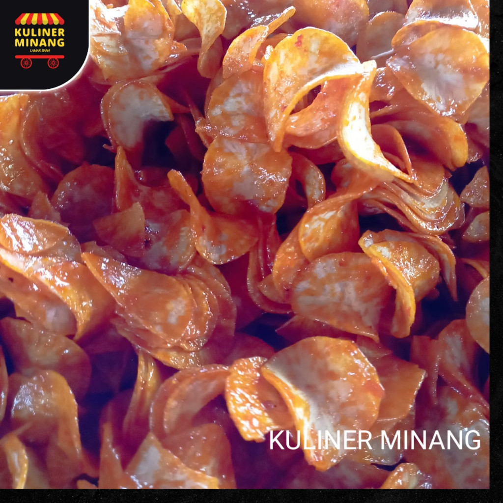 Jual Kuliner Minang Kerupuk ubi koin balado 250g Kripik Sanjai Pedas ...