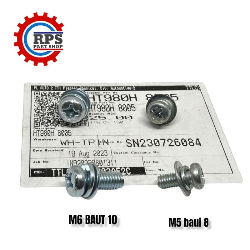 Jual BAUT 8 10 m5 dan m6 panjang m6x15 m5x8 DABEL RING ORIGINAL ANTI ...