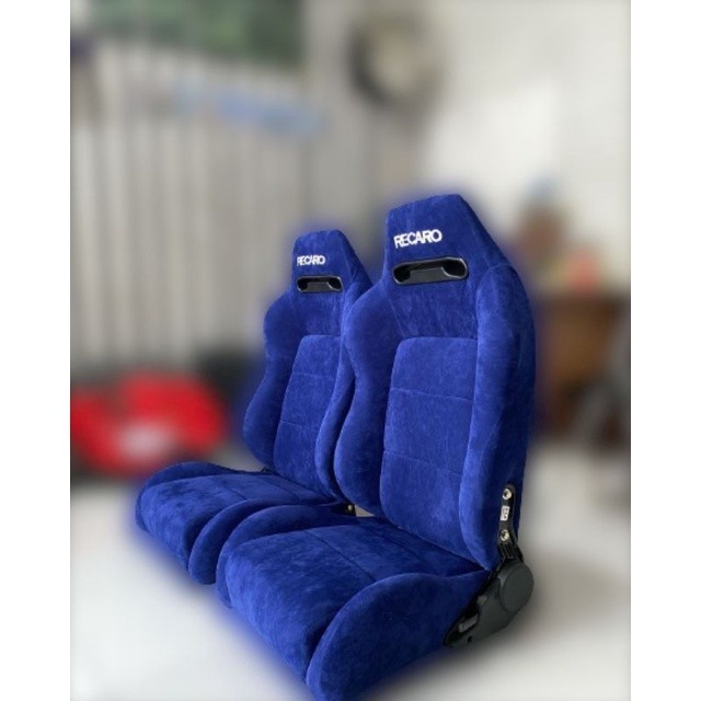 Jual jok racing recaro sr3 double suede blue, jok racing, jok mobil ...