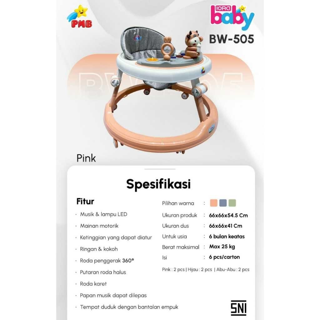Jual Baby Walker PMB BW 505 IORA BABY BW505 Alat Bantu Jalan Bayi ...