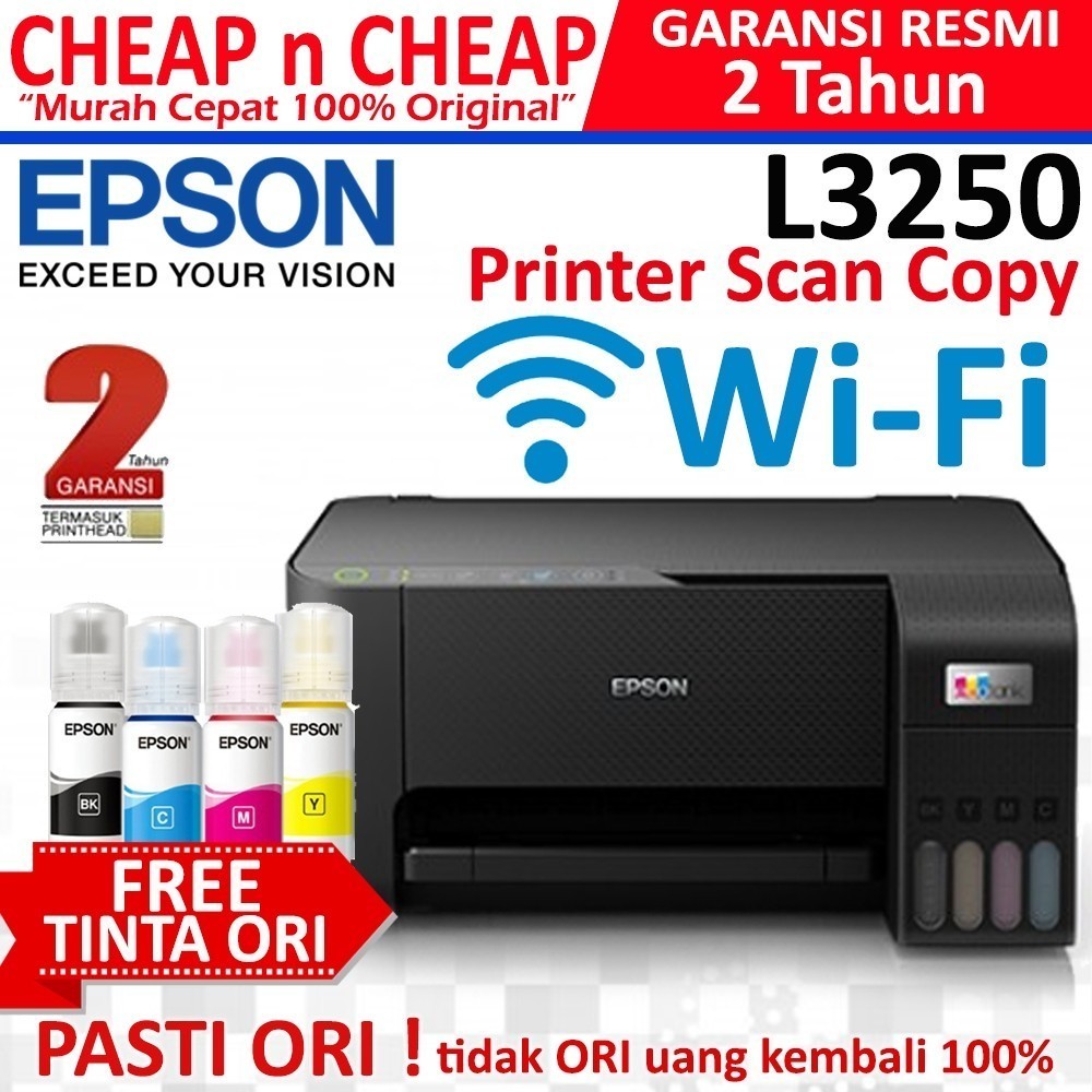 Jual Epson L3250 WiFi Print Scan Copy A4 Printer Wi Fi EcoTank L 3250 ...