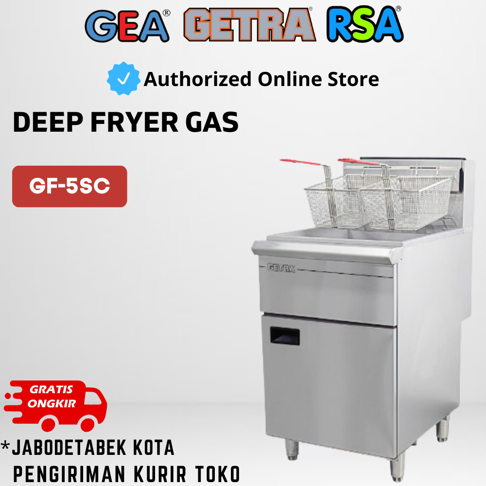 Jual GETRA GF 5SC GF-5SC GAS DEEP FRYER 30 LITER STAINLESS STEEL ...