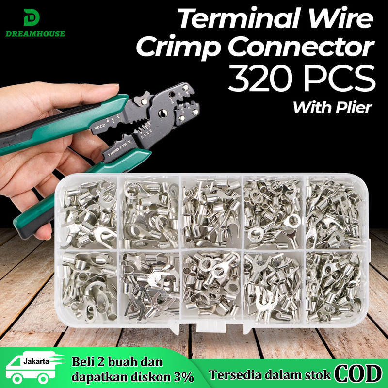 Jual Set Lengkap 320 in 1 Tang Terminal Crimp Skun Garpu Ring Y O Tang ...