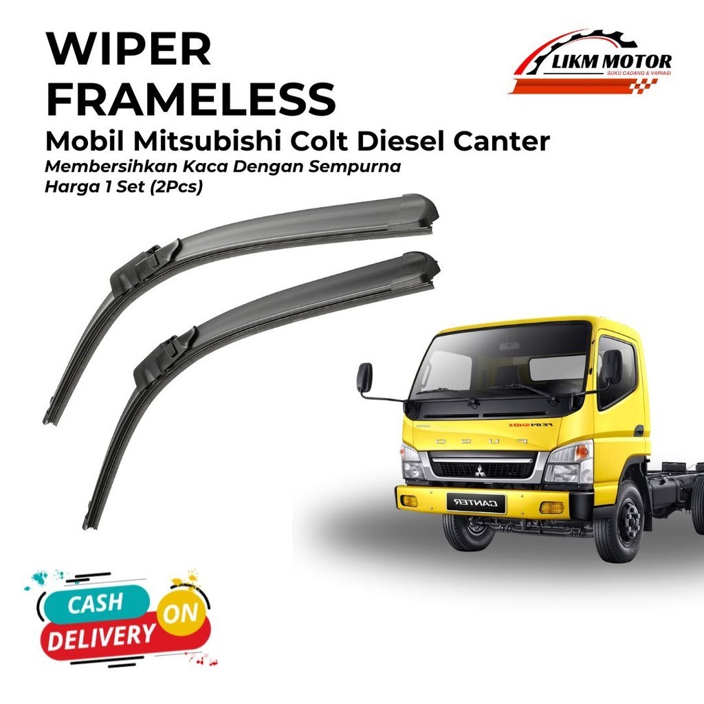 Jual Wiper Mobil Frameless Mitsubishi Colt Diesel Canter model Banana ...