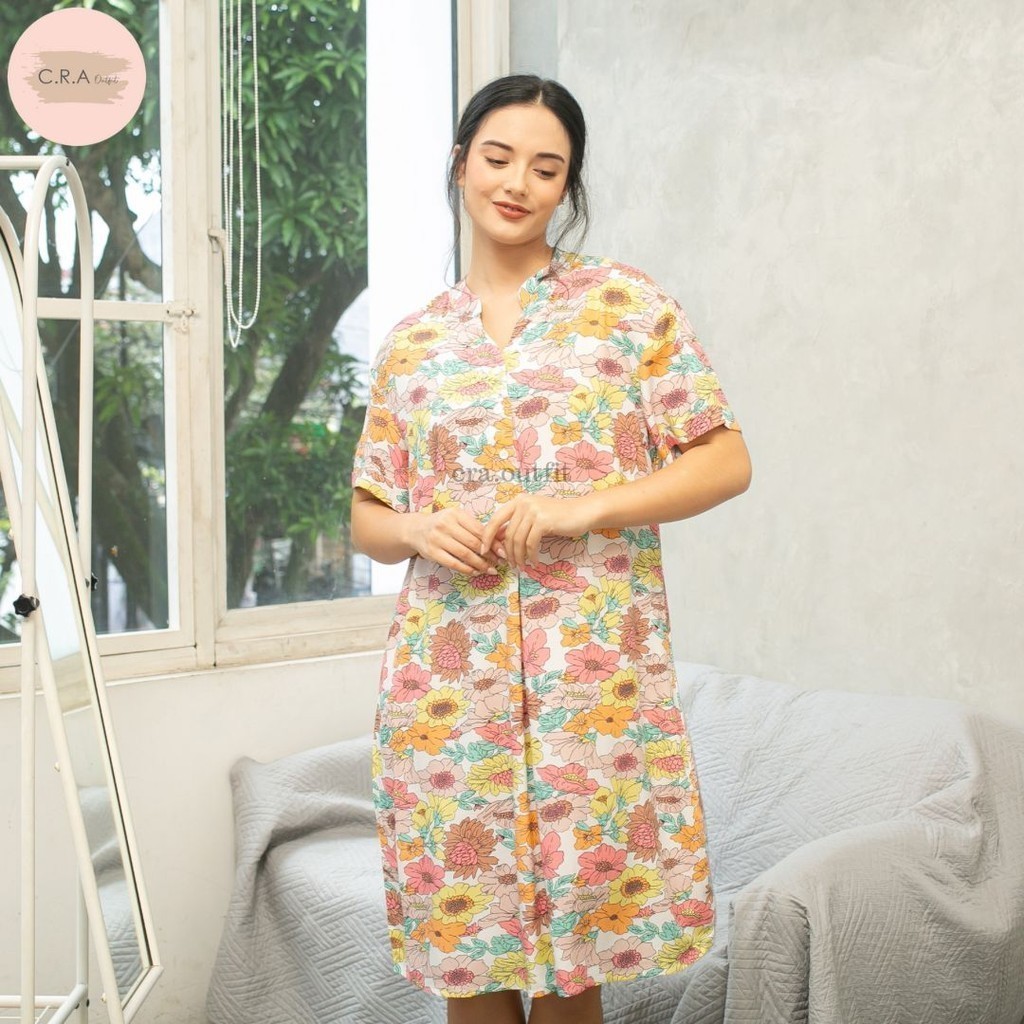 Jual CRA OUTFIT - Dress Daster Rayon Premium Kekinian Busui Friendly ...