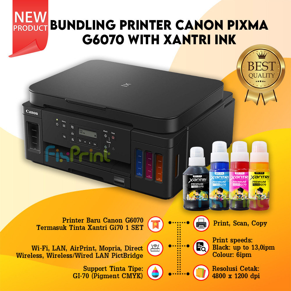 Jual Printer Canon Pixma All In One G6070 Printer InkTank G6070 ...