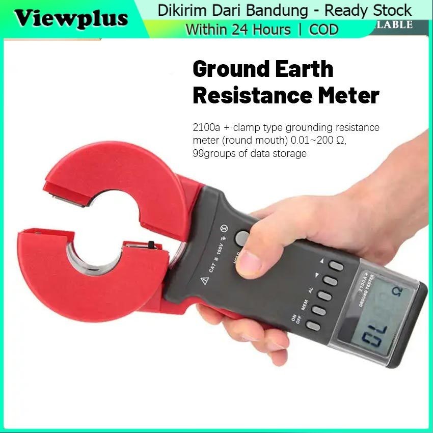 Jual Earth Clam Resistance Tester ETCR2100A+ Digital Grounding Meter ...