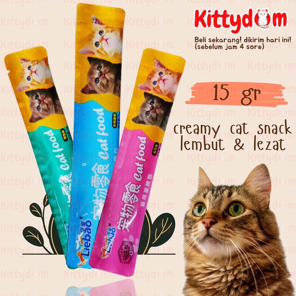 Jual KITTYDOM LIEBAO 15gr Cat Wet Food Creamy Snack Makanan Basah ...