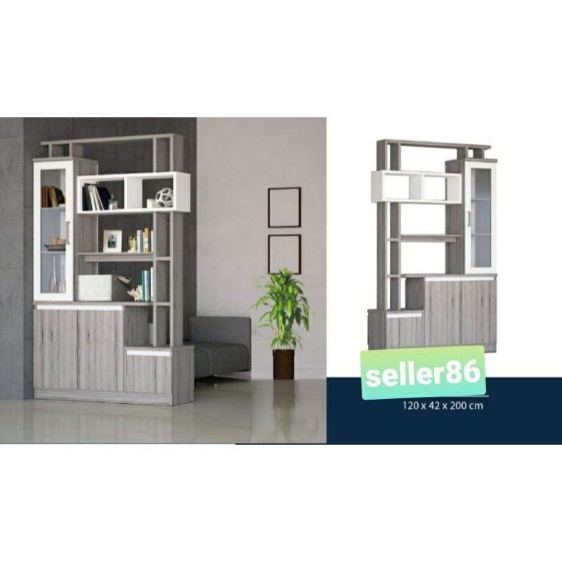 Jual LEMARI SEKAT /LEMARI PEMBATAS /LEMARI HIAS/PENYEKAT RUANGAN 2 MUKA ...