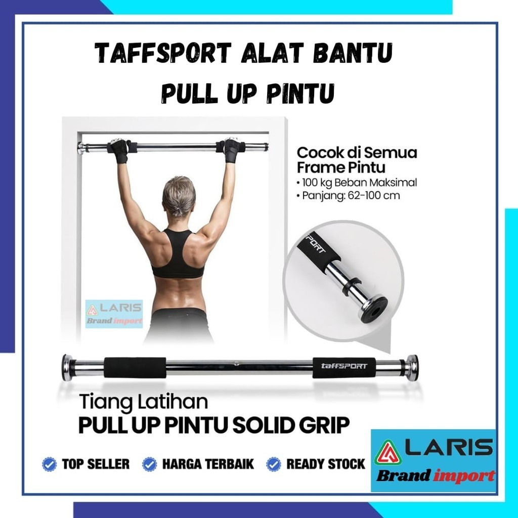 Jual TaffSPORT Tiang Latihan Pull Up Pintu Door Gym Bar Solid Grip 62 ...