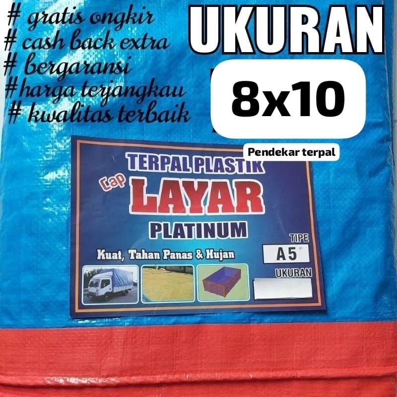 Jual TERPAL plastik A5 UKURAN 8x10 meter 100% original | Shopee Indonesia