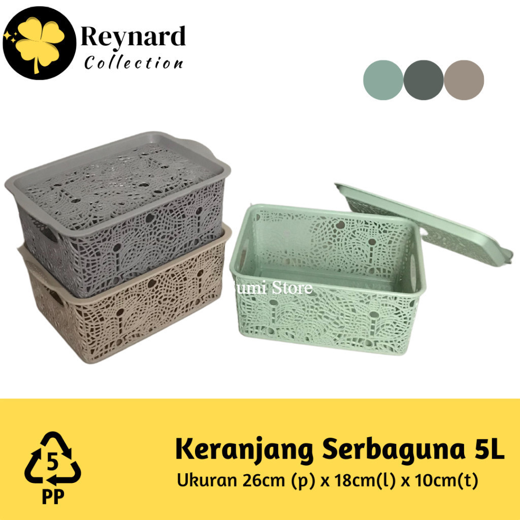 Jual Keranjang Serbaguna Minimalis Korea Mini Container Storage Box 5 ...