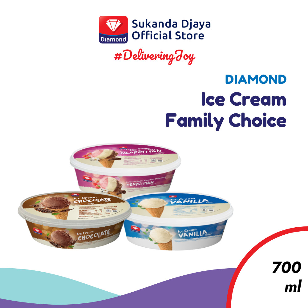 Jual Diamond Ice Cream 700 Ml Family Choice | Shopee Indonesia