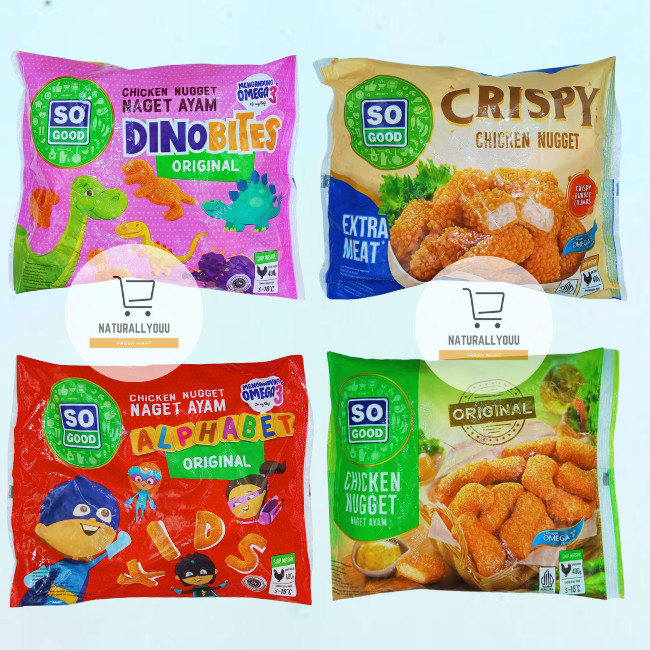 Jual So Good Nugget Ayam 400gr Original Dino Alphabet All Varian | Shopee Indonesia