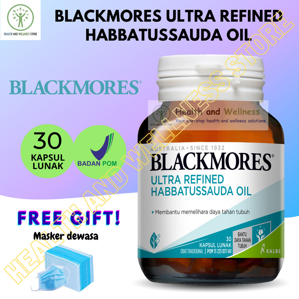 Jual Blackmores Ultra Refined Habbatussauda Oil 30 Kapsul Lunak ...