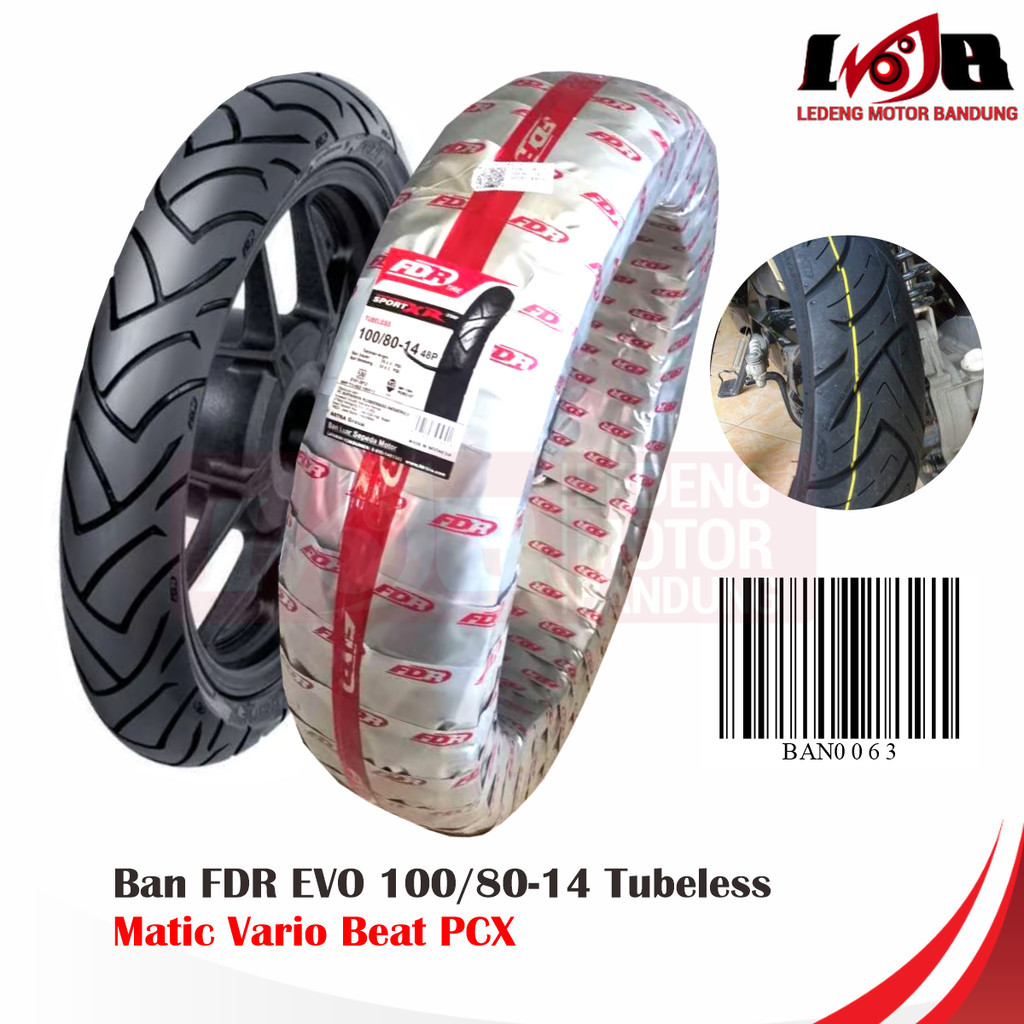Jual FDR 100/80-14 Sport XR Evo Ban Tubeless Tubeles Motor Matic ...