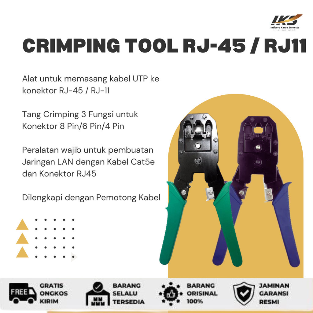 Jual Tang Crimping Tool RJ45 Krimping Tool RJ-45 RJ-11 | Shopee Indonesia