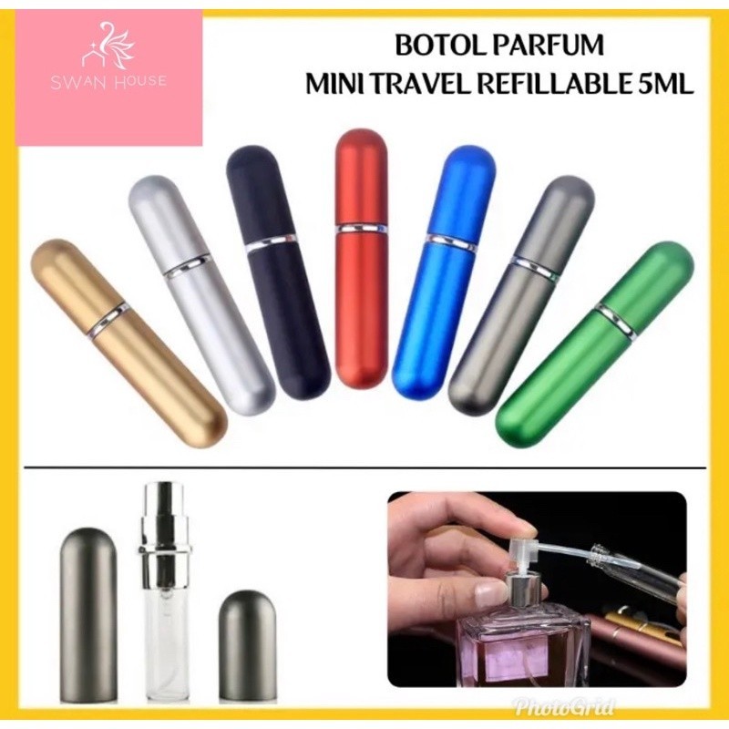 Jual Botol parfum mini 5ml botol parfum isi ulang 5 ml botol parfum aluminium mini botol isi ...