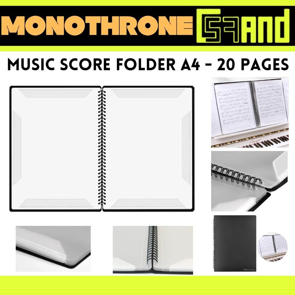 Jual Folder Buku File Kertas Lembar Not Musik Score Sheet Music Holder ...