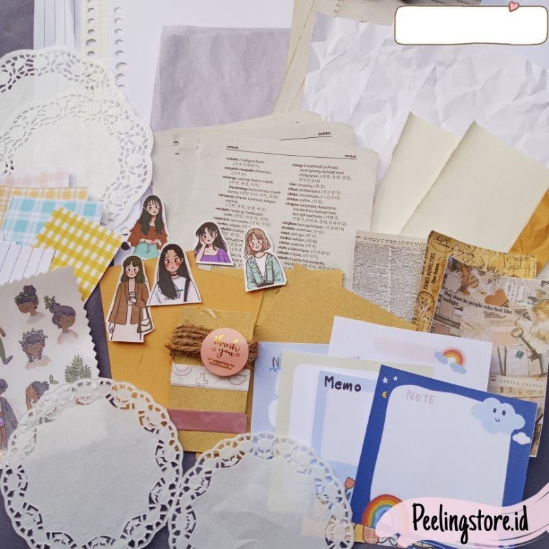 Jual JOURNAL KIT 50pcs Journal Mini Kit Vintage Bujo Journaling Vintage ...