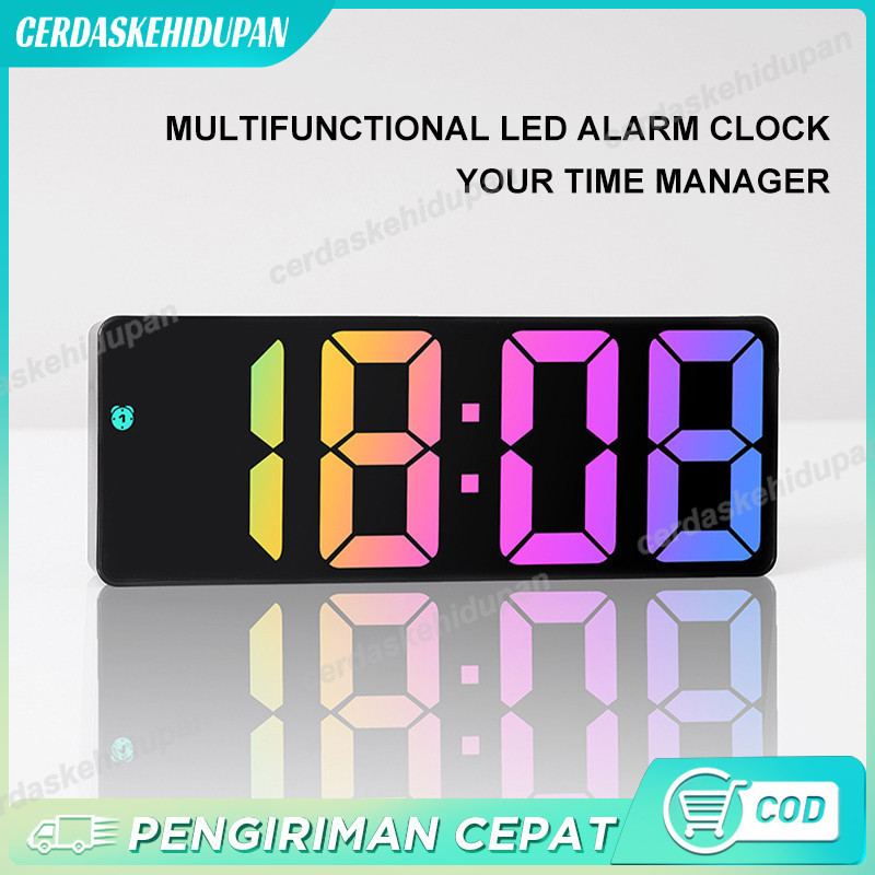 Jual Jam Digital LED Jam Meja Digital Led Alarm Cermin Meja Jam Alarm ...