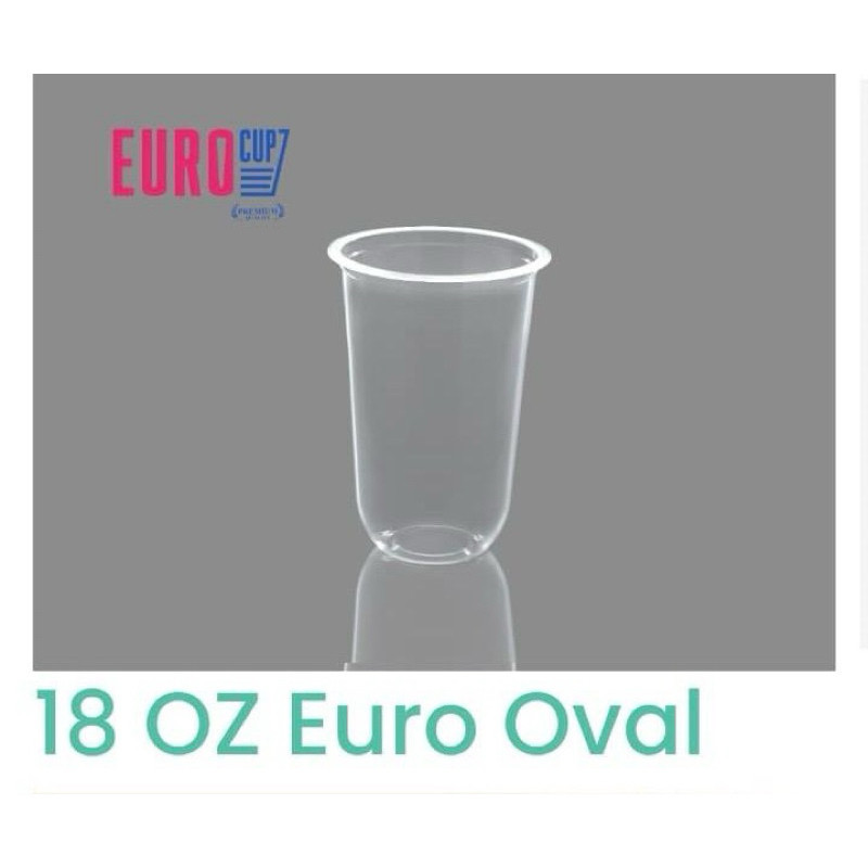 Jual [50 biji] cup oval merk hokaku ukuran 18 oz 8 gram hokaku gelas es ...
