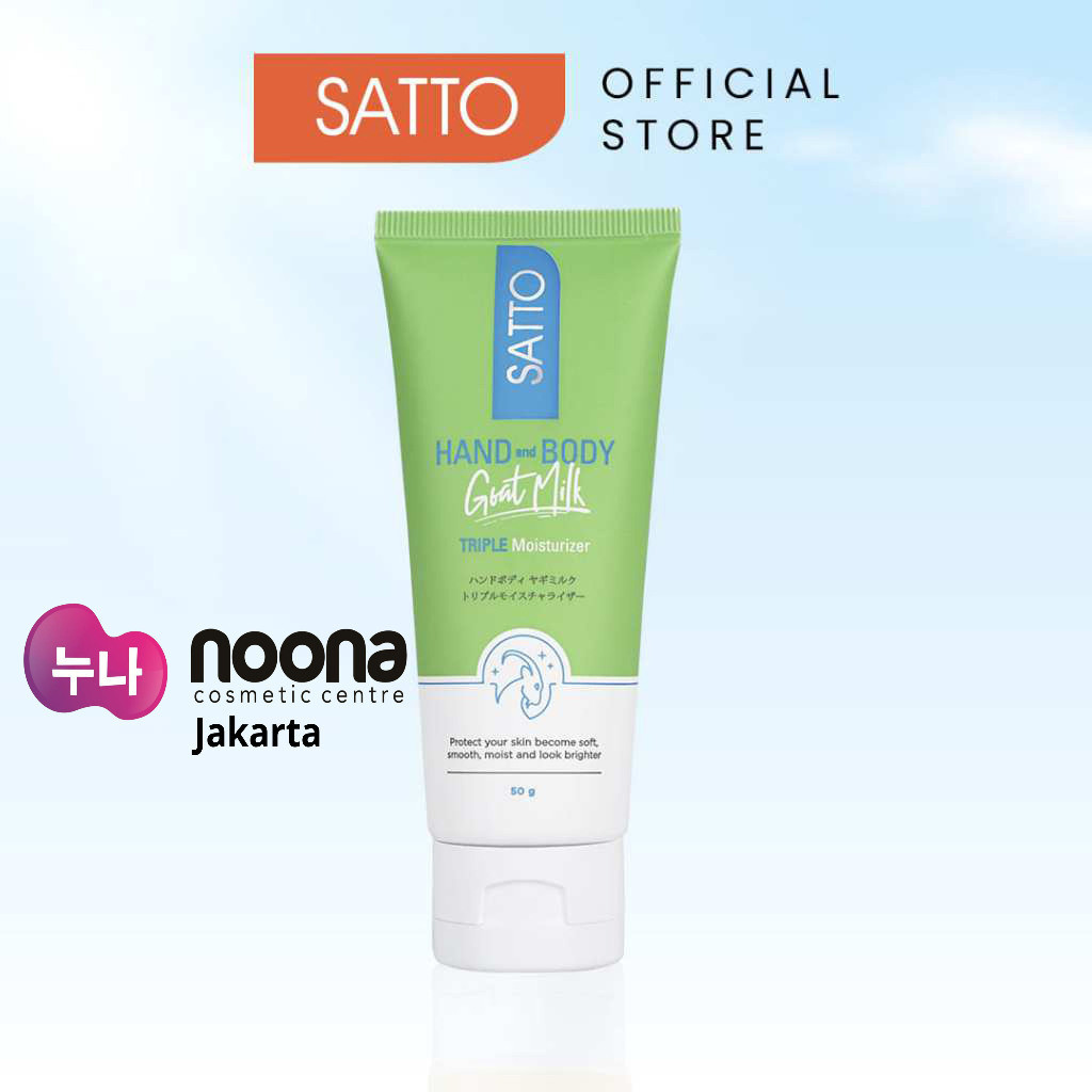 Jual SATTO HAND & BODY WHITENING GOAT MILK TRIPLE MOISTURIZER 50 G | Shopee Indonesia
