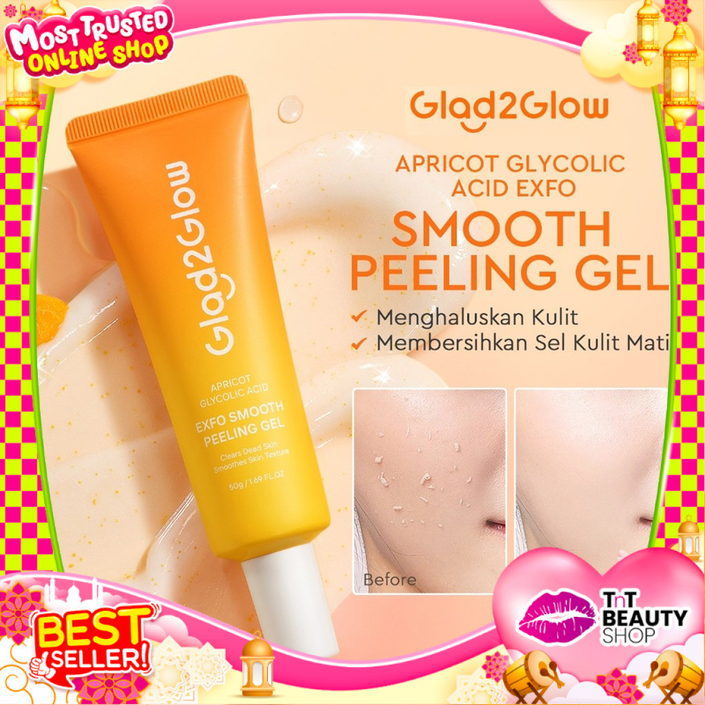 Jual Glad2Glow Apricot Glycolic Acid Exfo Smooth Eksfoliasi Peeling ...