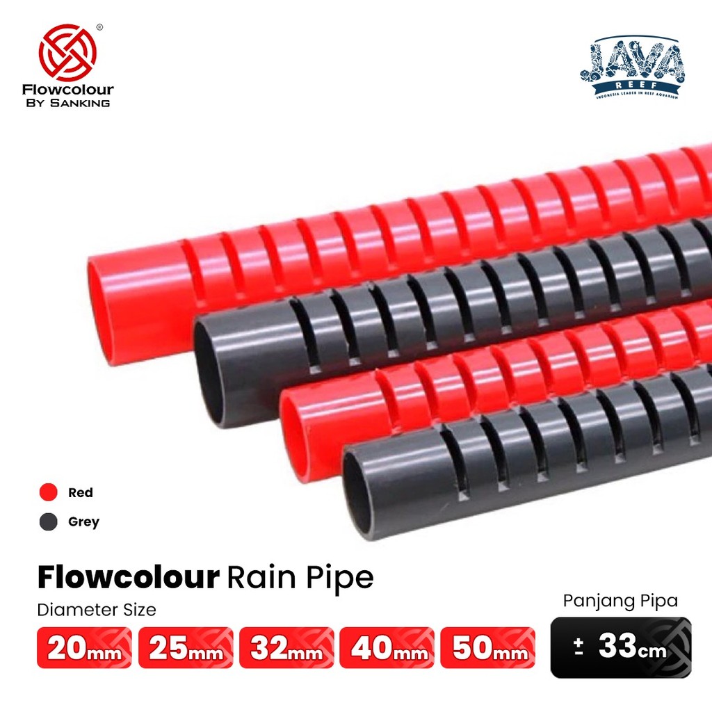 Jual Flowcolour Rain Shower Drip Pipe Pipa U-PVC by Sanking / San King - Panjang 32cm | Shopee ...