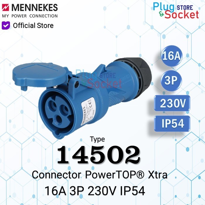 Jual Socket Female Mobile MENNEKES 16A 3P IP44 230V MEN 14502 | Shopee Indonesia