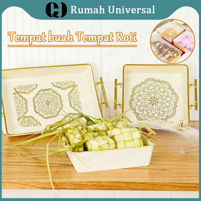 Jual Tempat buah Tempat Roti aesthetic Nampan dengan tutup Nampan Saji ...