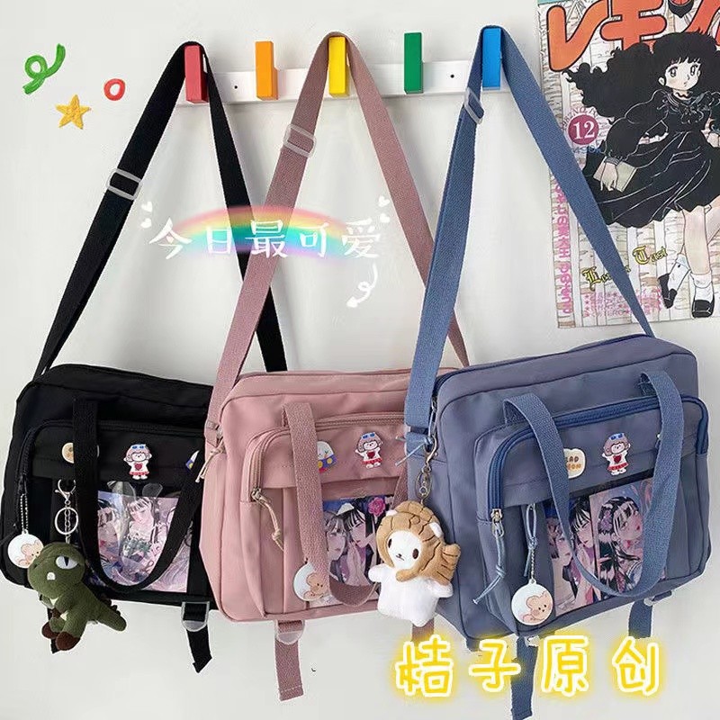 Jual Japanese High School Girls JK Bag Transparent Handbags Book Bag ...