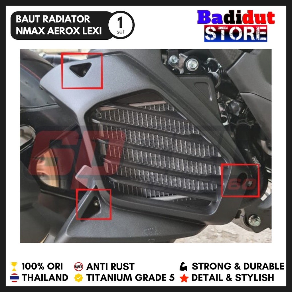 Jual Titanium Probolt Baut Cover Tutup Radiator Nmax Grade 5 King Nut ...