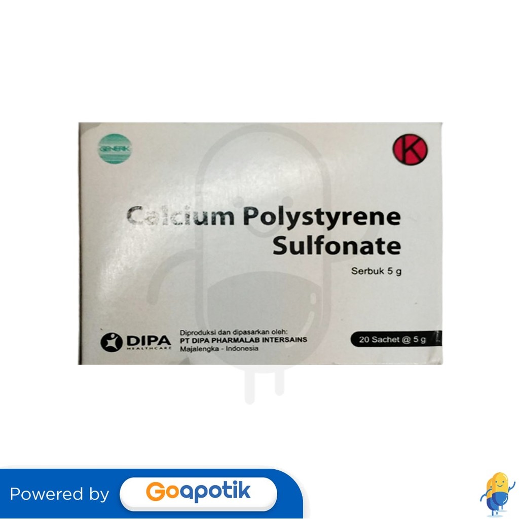 Jual Calcium Polystyrene Sulfonate Dipa 5 Gram Box 20 Sachet | Shopee Indonesia