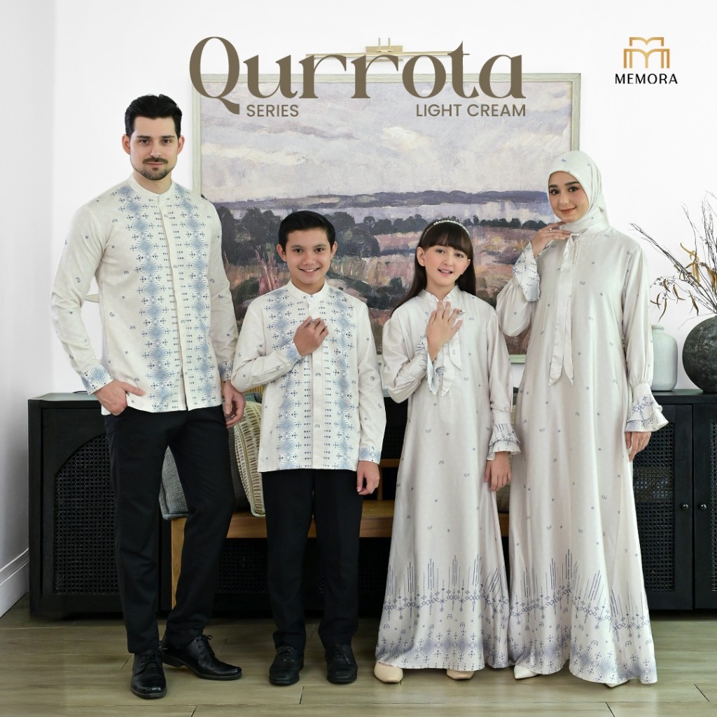 Jual Sarimbit Lebaran 2025 Series QURROTA LIGHT CREAM By Memora - Baju ...