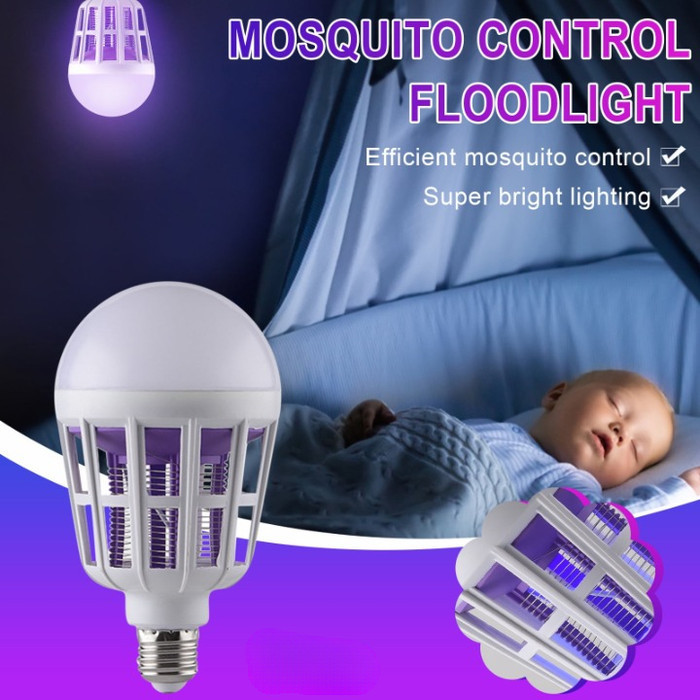 Jual Lampu UV LED Anti Nyamuk Bug Zapper Light Bulb 2 in 1 Mosquito ...