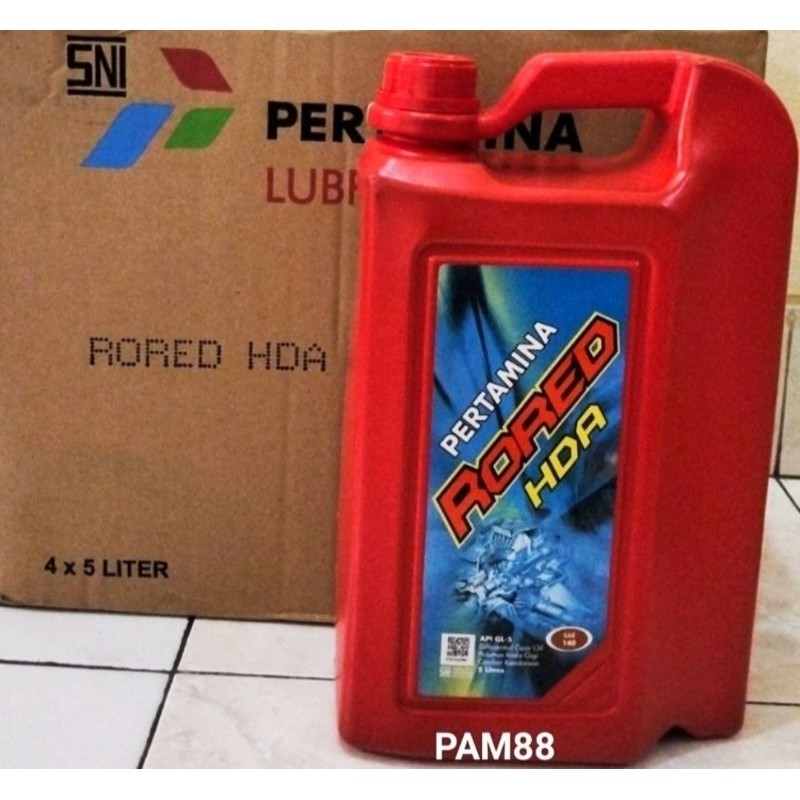 Jual Oli Gear Gardan Rored HDA SAE 140 API GL5 Galon 4Liter Pertamina ...