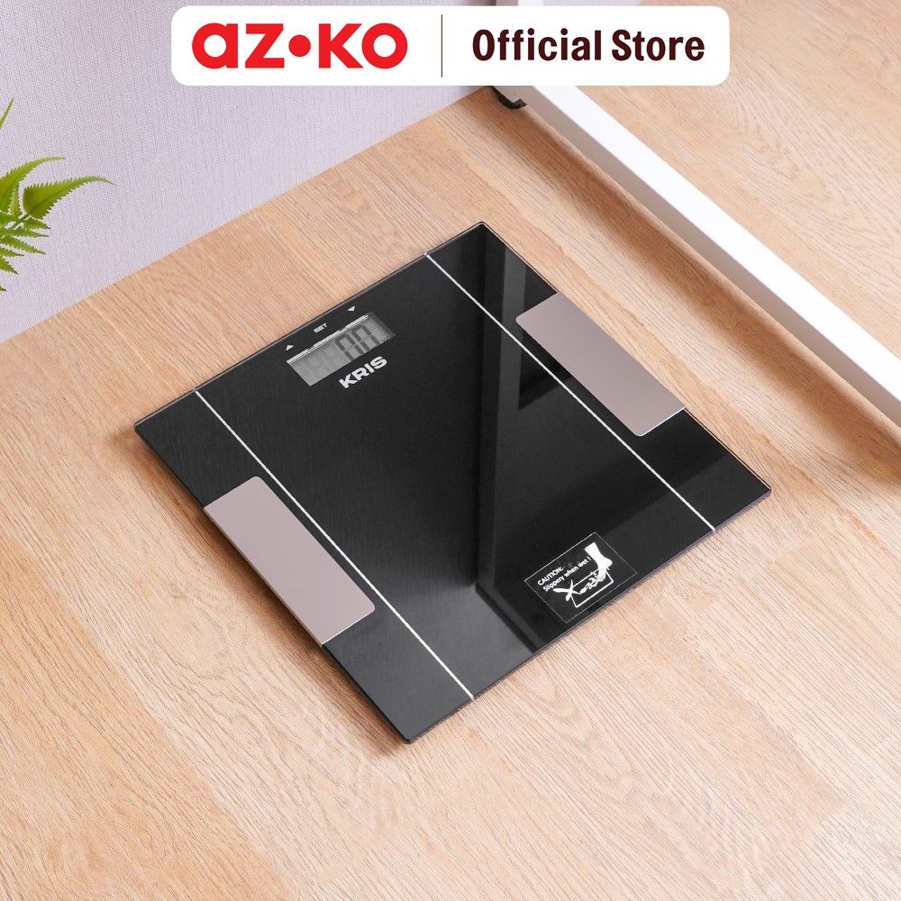 Jual AZKO Kris Timbangan Badan Digital Body Fat & Hydration - Hitam ...